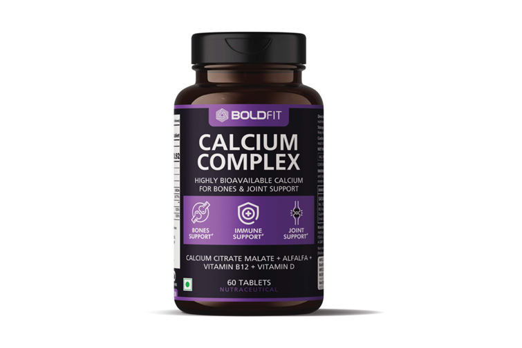 Boldfit calcium complex supplement 1000 mg with alfalfa for women and ...