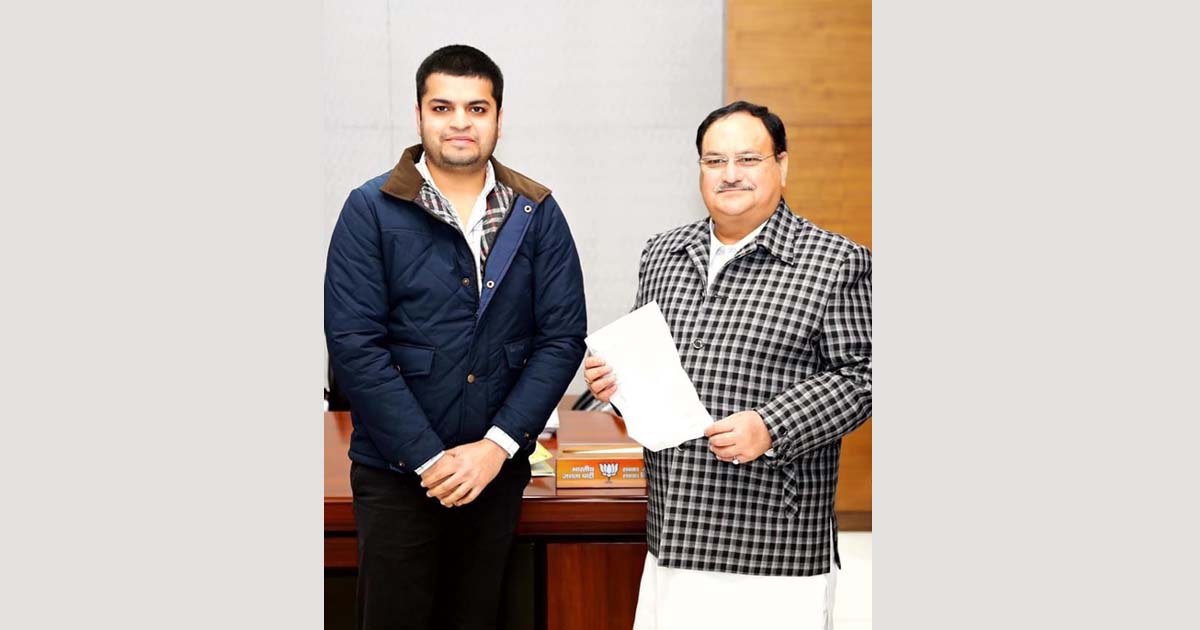 Recently appointed Chairman of GCNI Shubham Chaudhary meets BJP ...